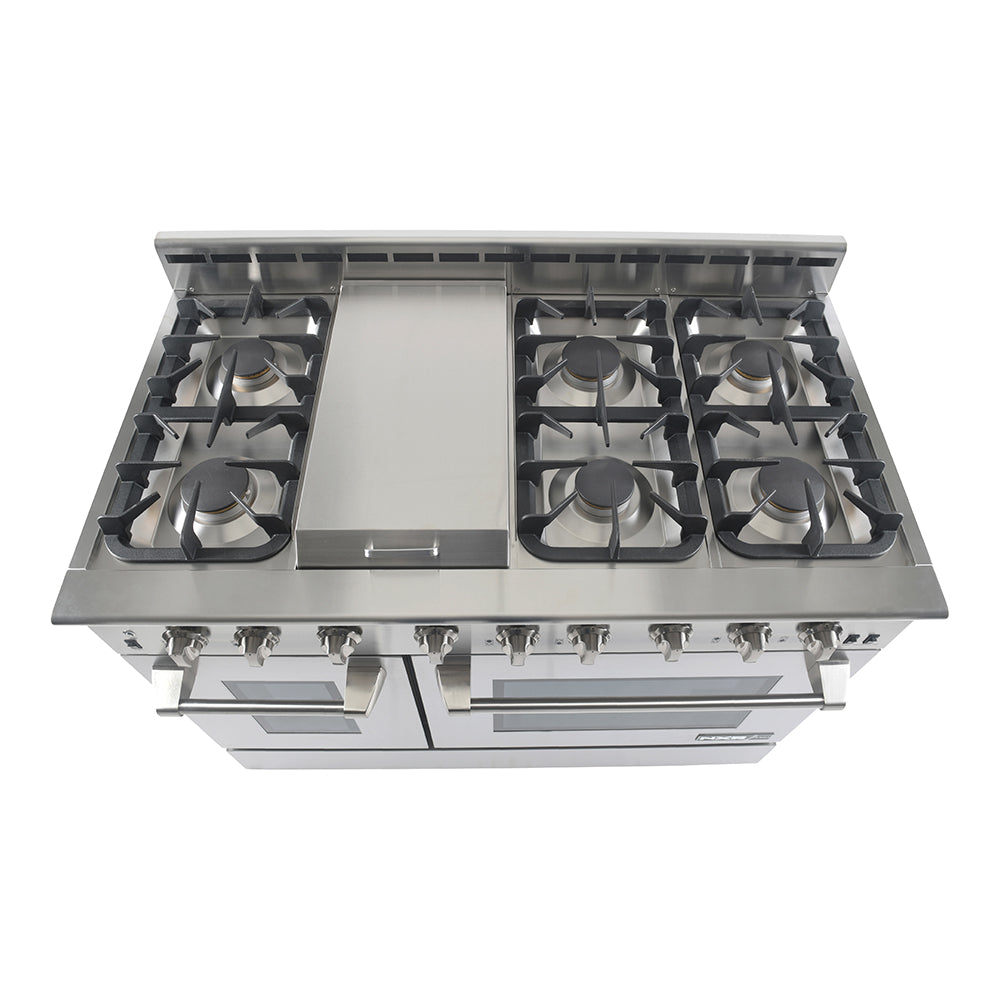 NXR PRO Series Range- Stainless Steel 6 sealed tower Burner Gas Range