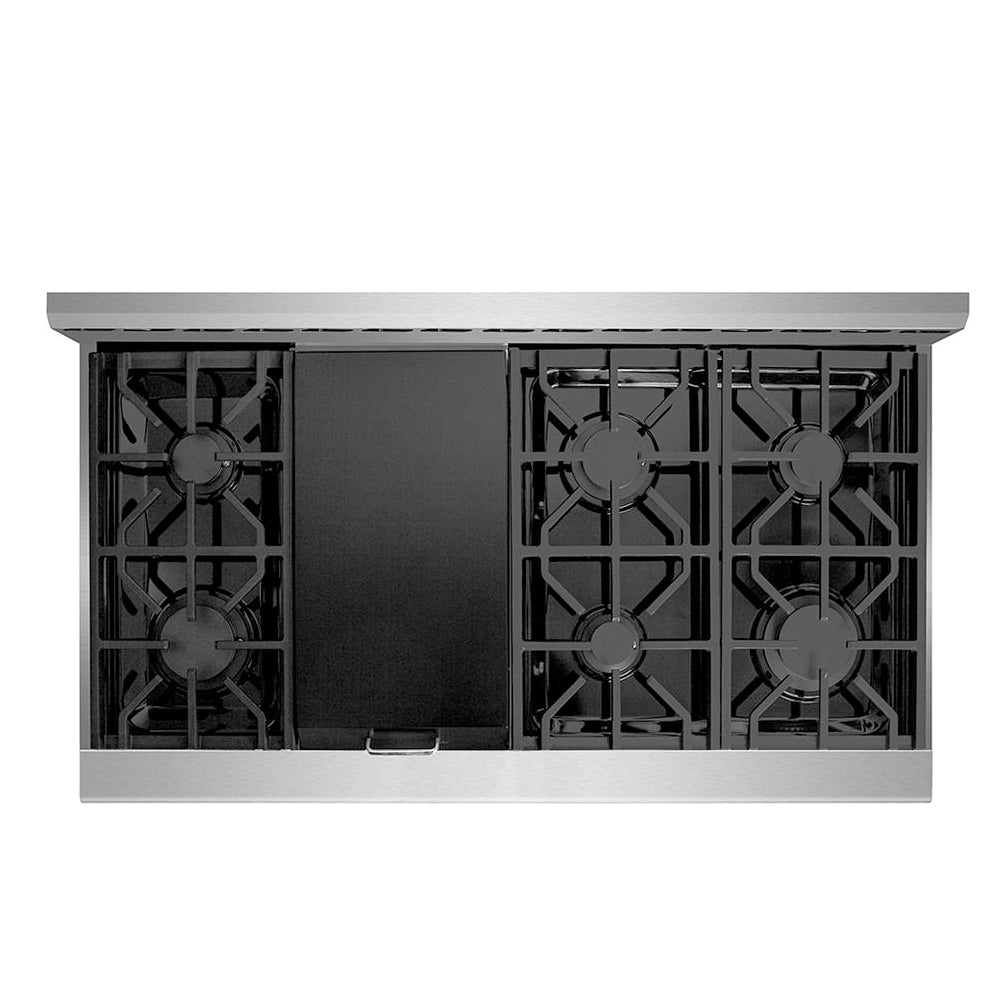 Stainless steel Gas Range 6 German Sealed Burn with Convection Oven